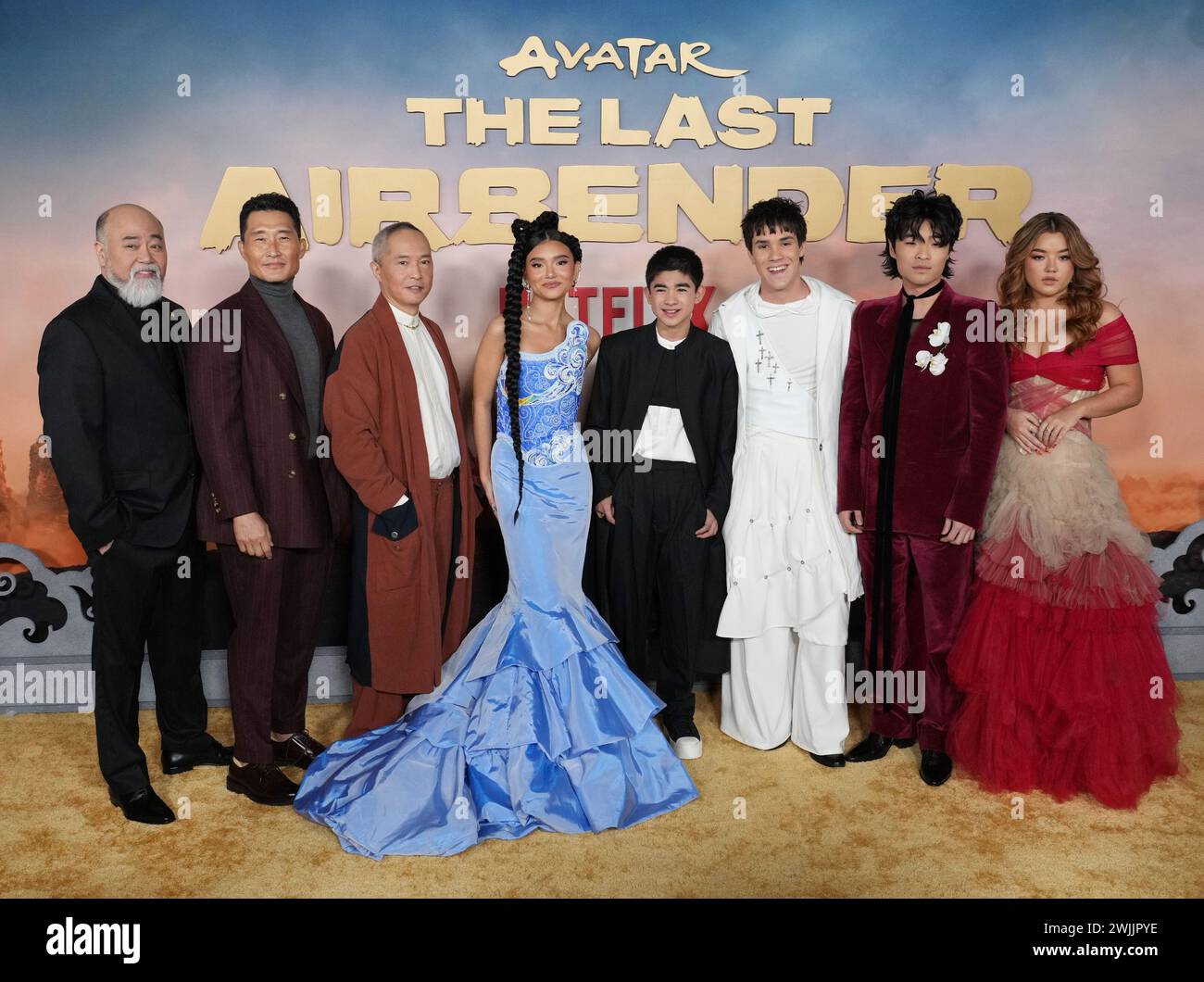 Los Angeles, USA. 15th Feb, 2024. (L-R) AVATAR: THE LAST AIRBENDER Cast ...