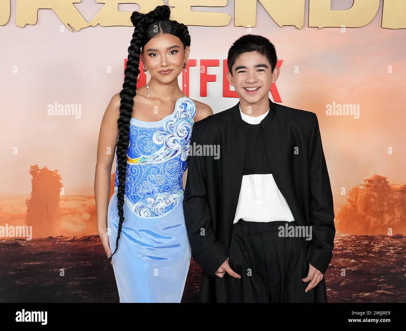 Los Angeles, USA. 15th Feb, 2024. (L-R) Kiawentiio Tarbell and Gordon ...