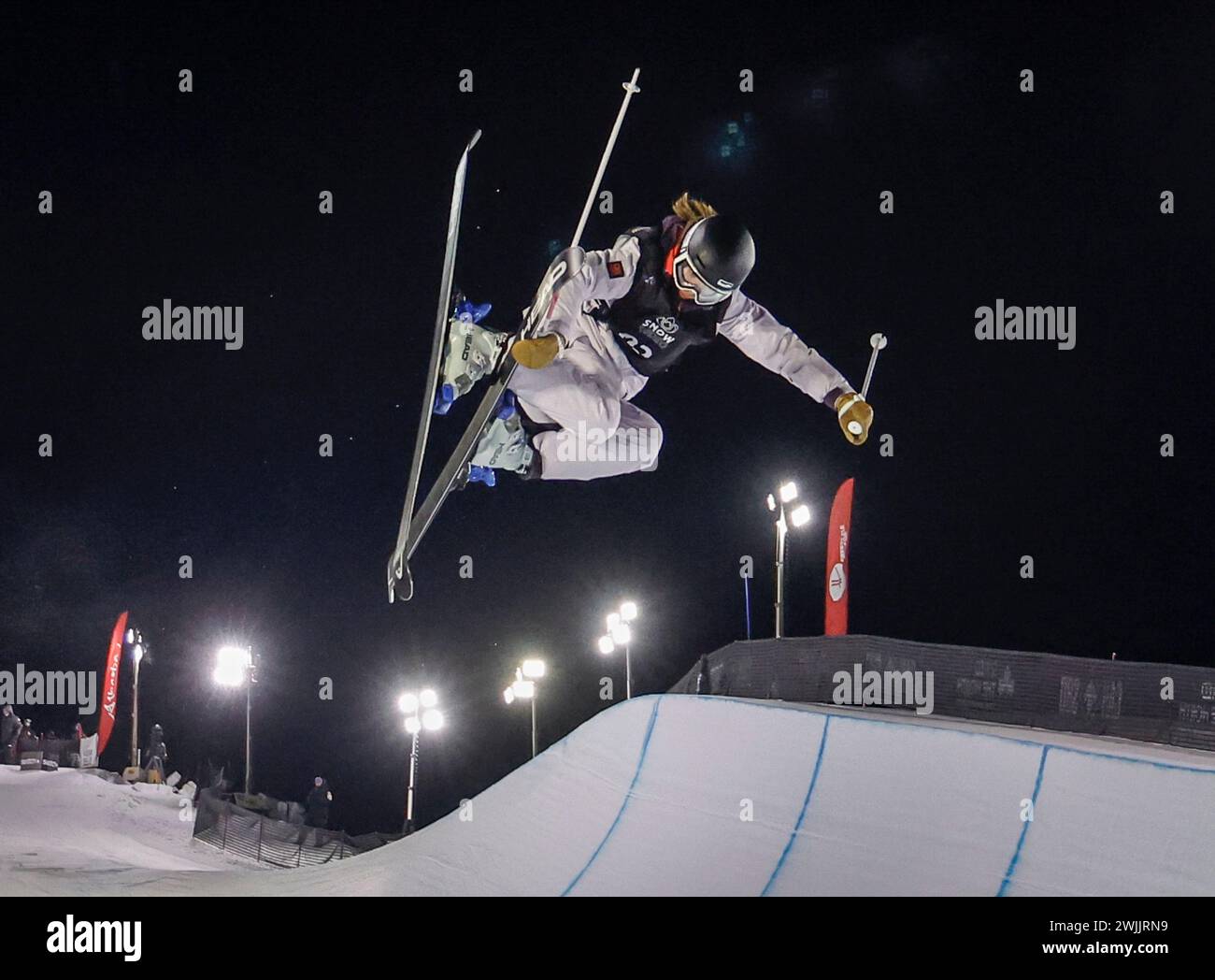 Calgary, Canada. 15th Feb, 2024. Great Britain's Zoe Atkin competes ...