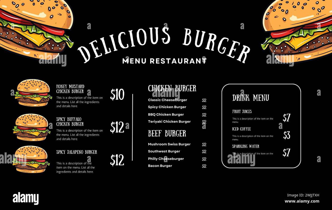 Vintage fast food ad Stock Vector Images - Alamy