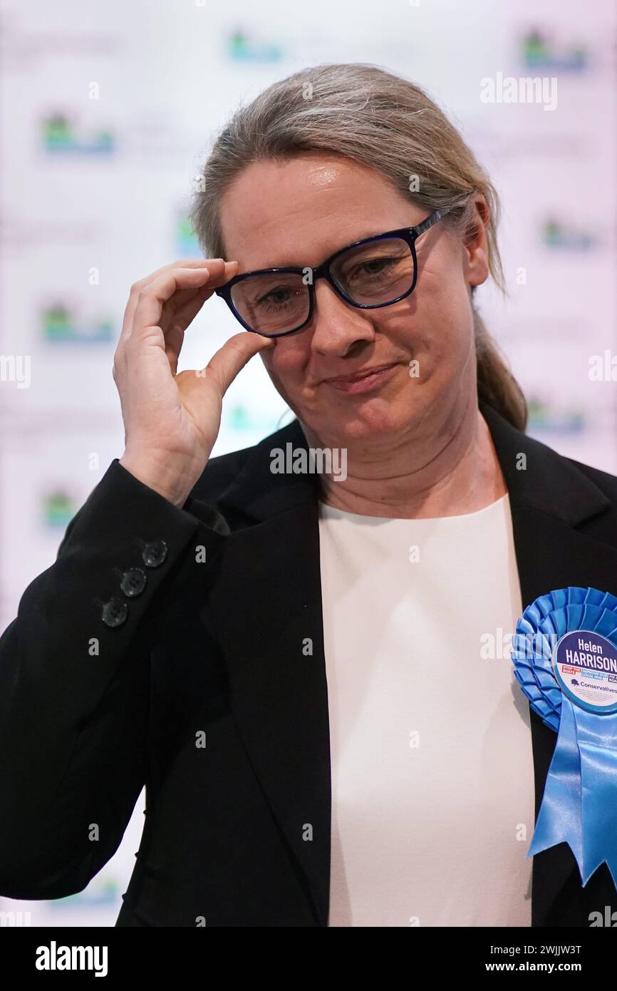 Conservative Party candidate Helen Harrison during the Wellingborough ...