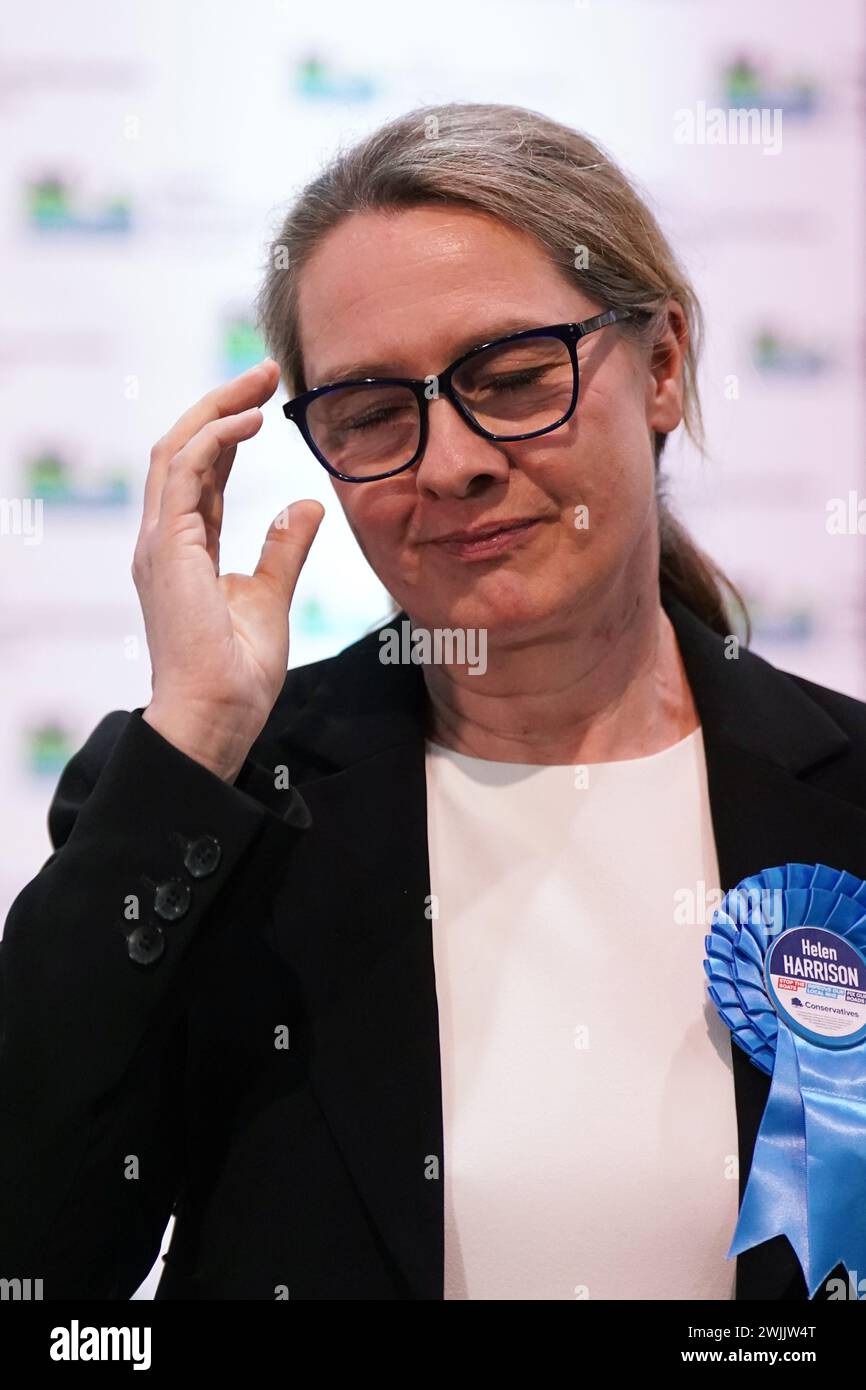 Conservative Party candidate Helen Harrison during the Wellingborough ...