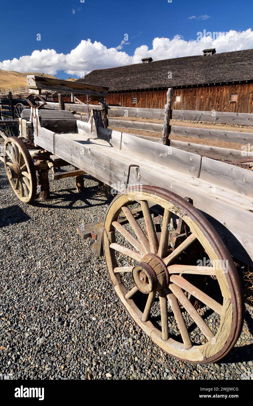 Old wagon, Cant Ranch Historic Home & Museum, John Day Fossil Beds N.M ...