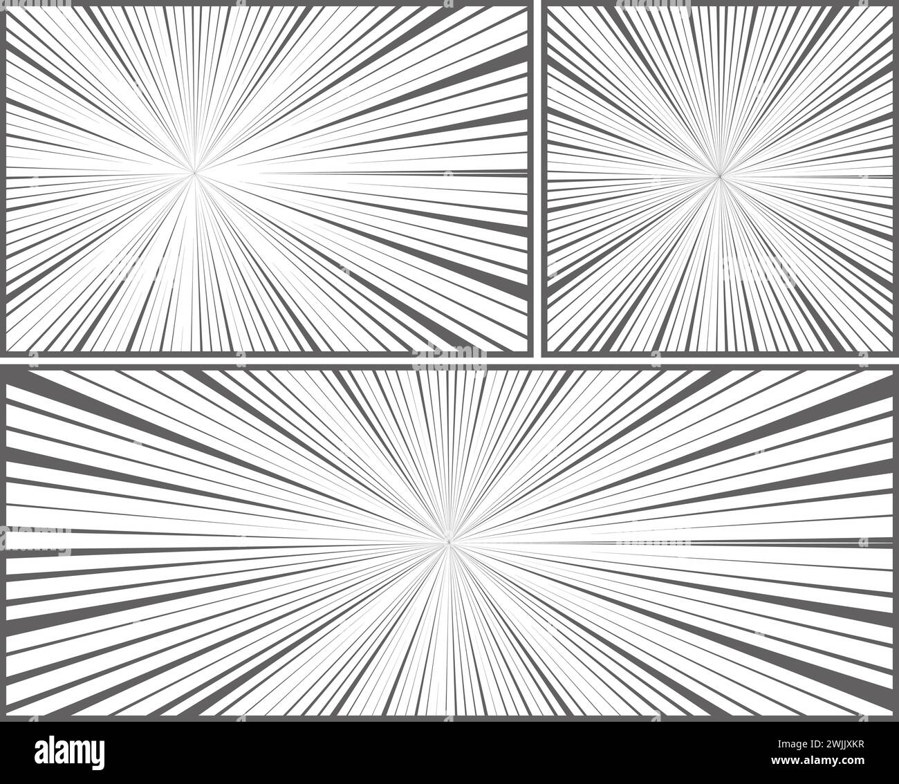 Manga speed lines effect. Anime comic radial burst background. Light ...