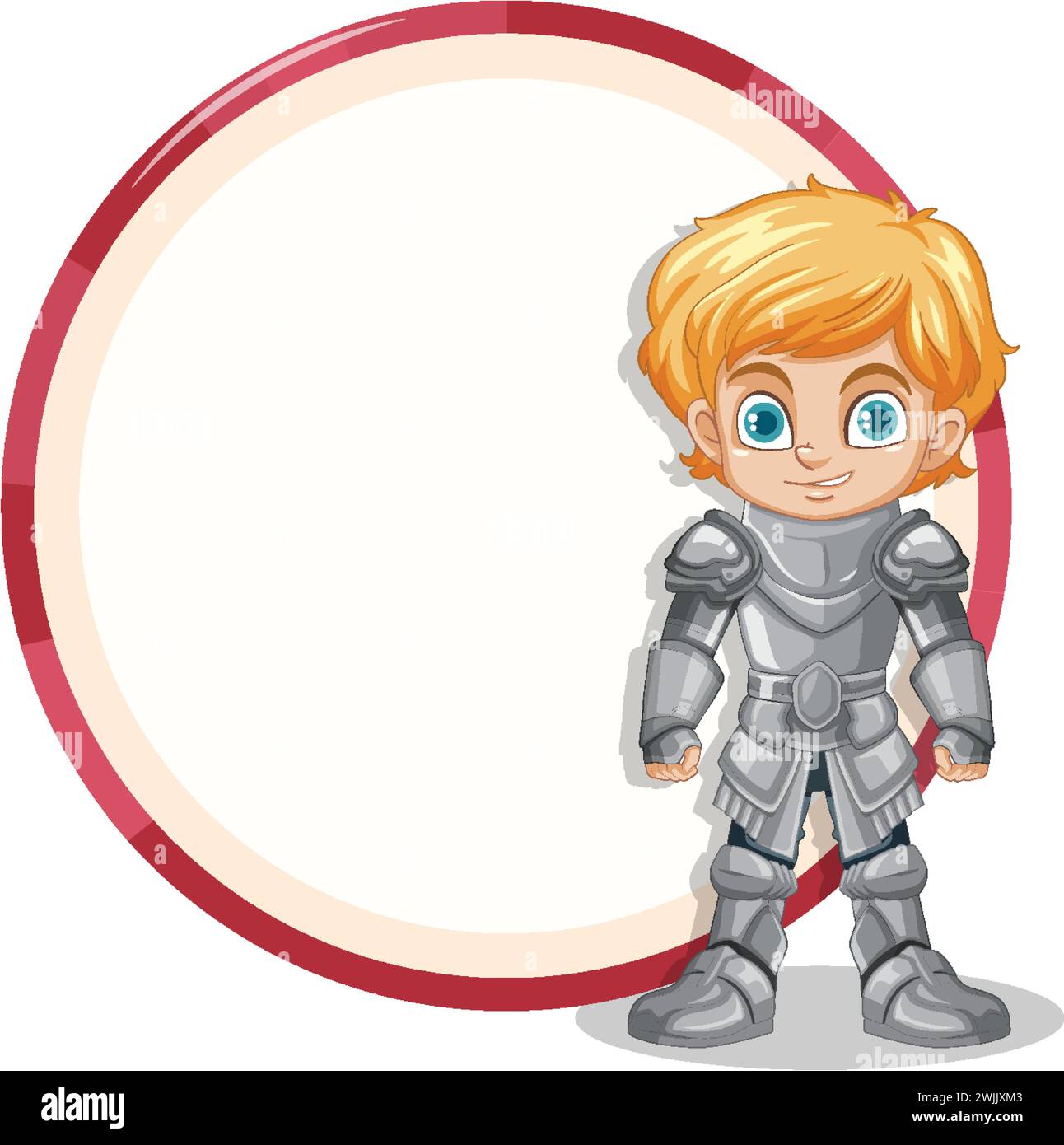 Cartoon of a cheerful knight in shining armor Stock Vector Image & Art ...