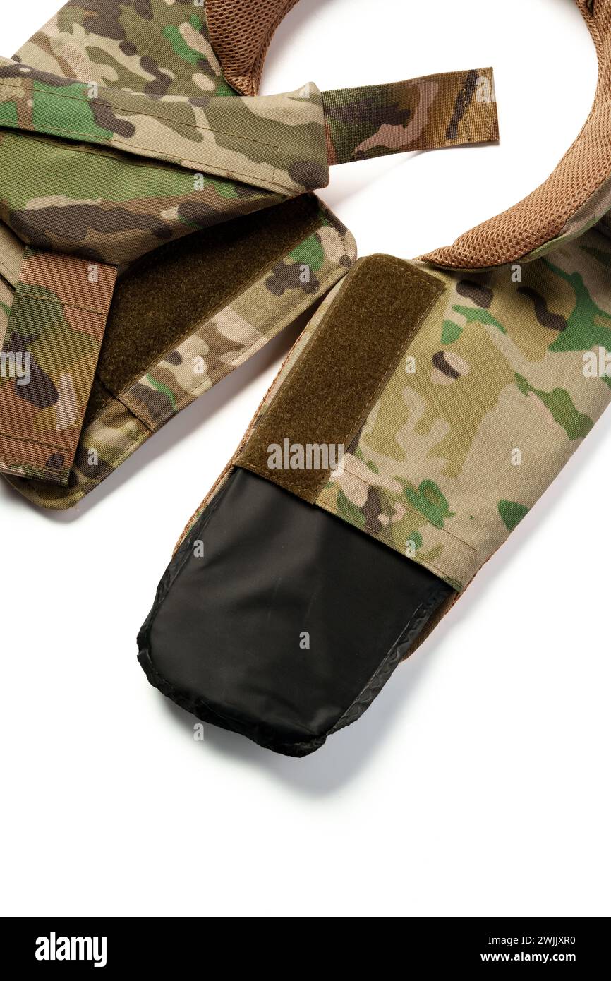Tactical neck protection module isolated on white Stock Photo - Alamy
