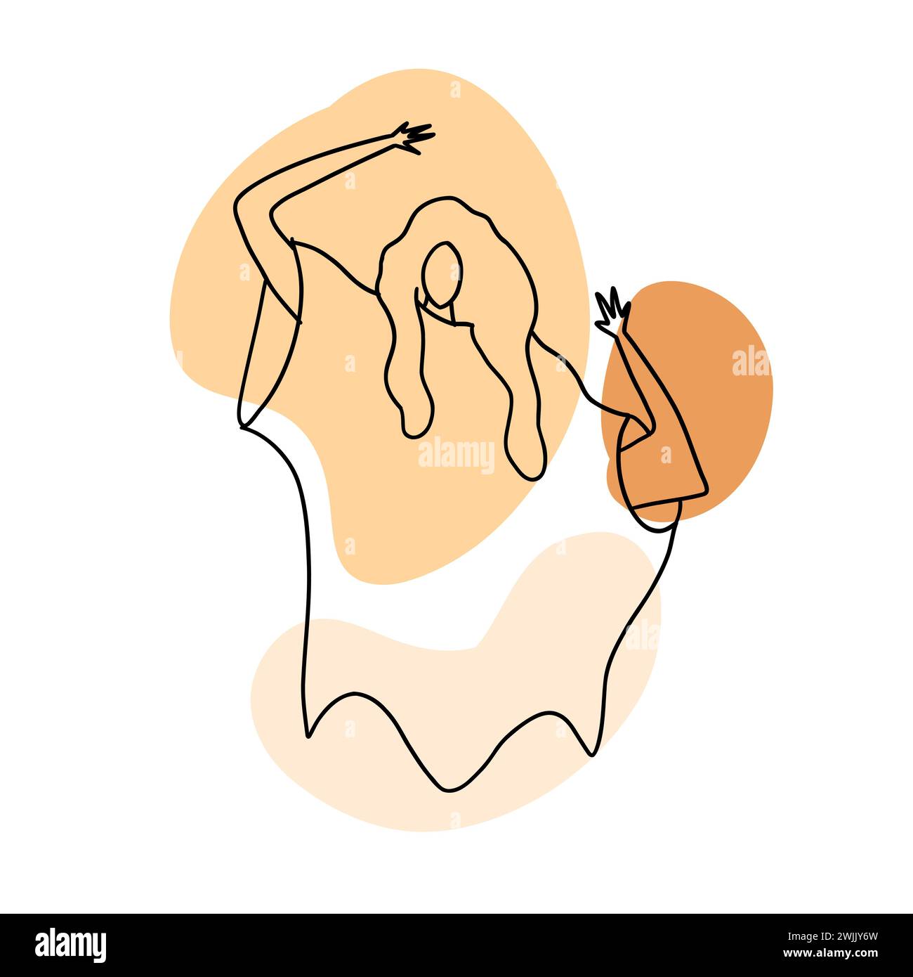 Minimalistic, trendy and modern fashion girl. Vector illustration in ...