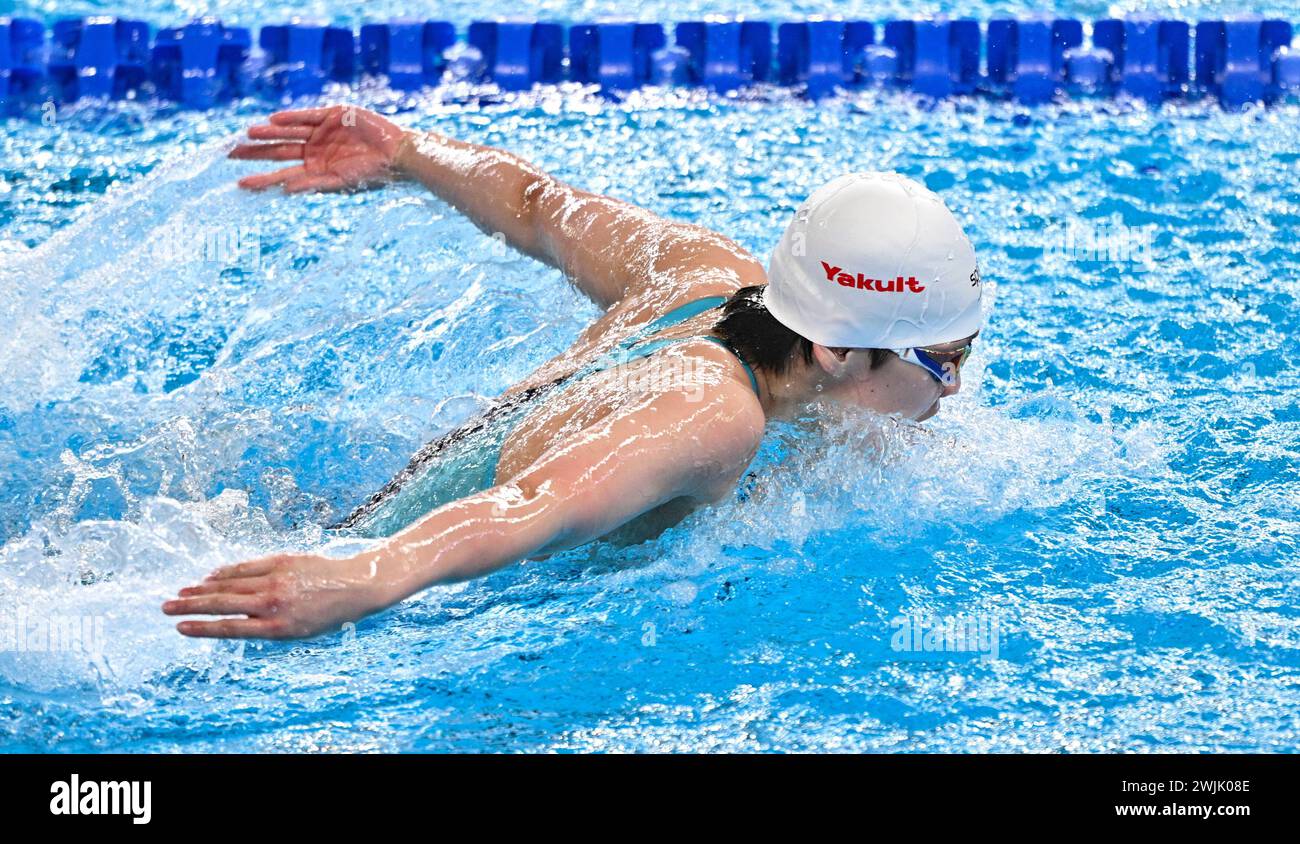 Doha, Qatar. 15th Feb, 2024. Ma Yonghui of China competes during the ...