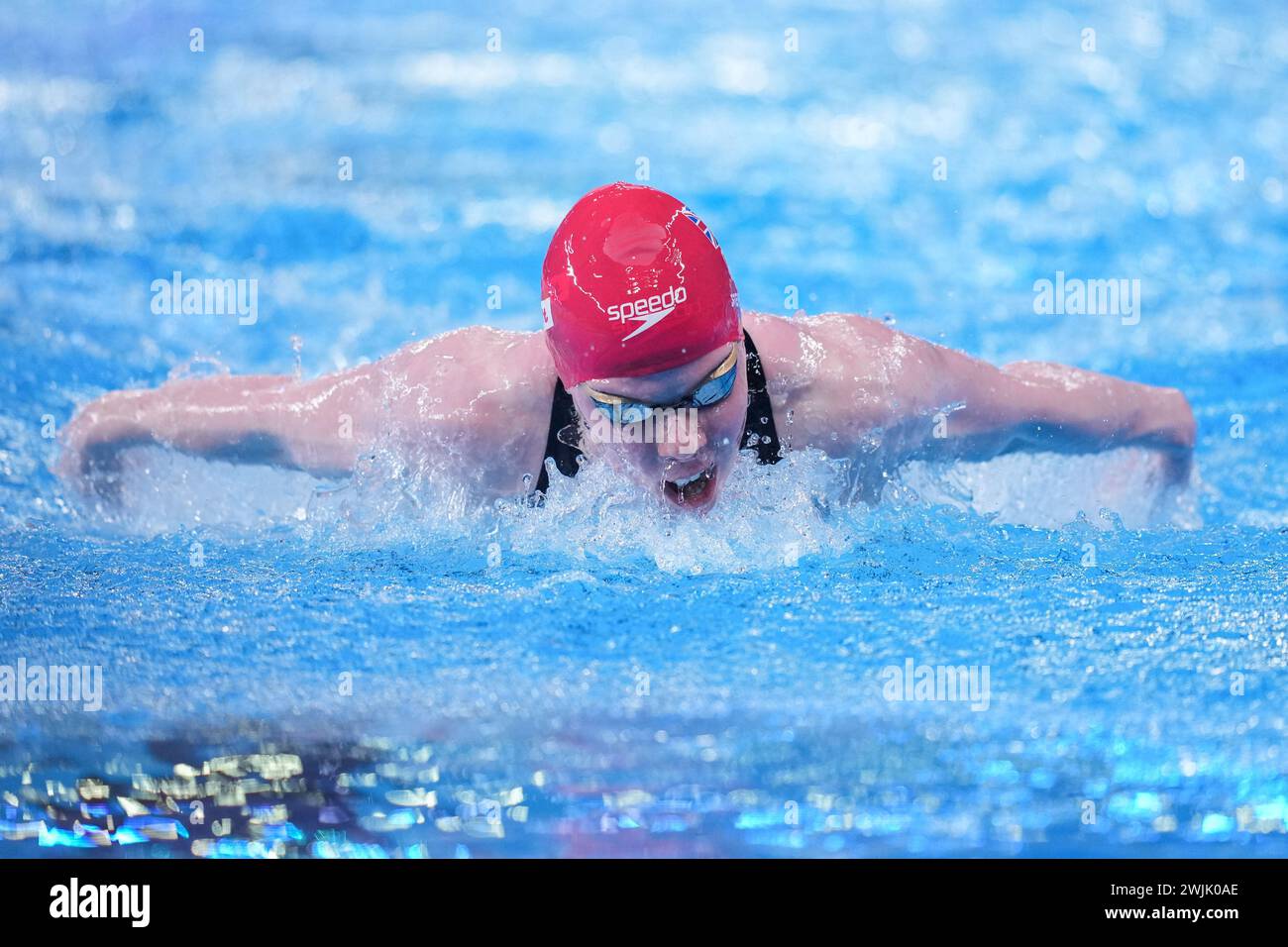 Doha, Qatar. 15th Feb, 2024. Laura Stephens of Britain competes during ...