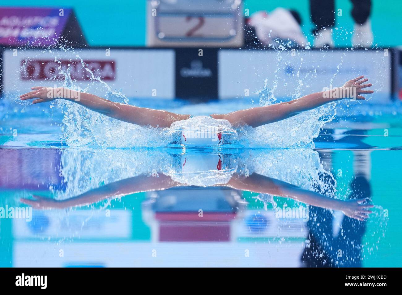 Doha, Qatar. 15th Feb, 2024. Ma Yonghui of China competes during the ...