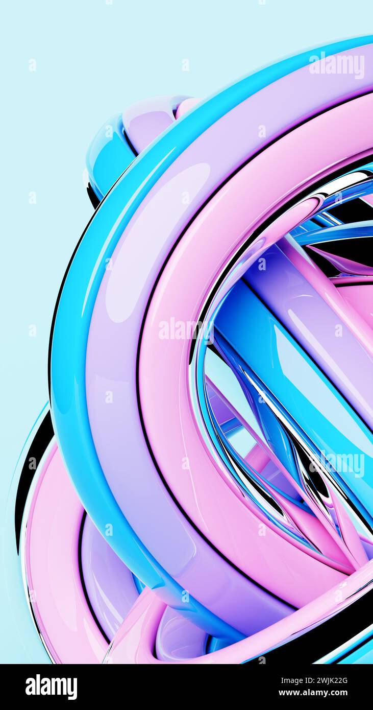 3D multicolor geometric shapes . Abstract design elements. Dynamic ...