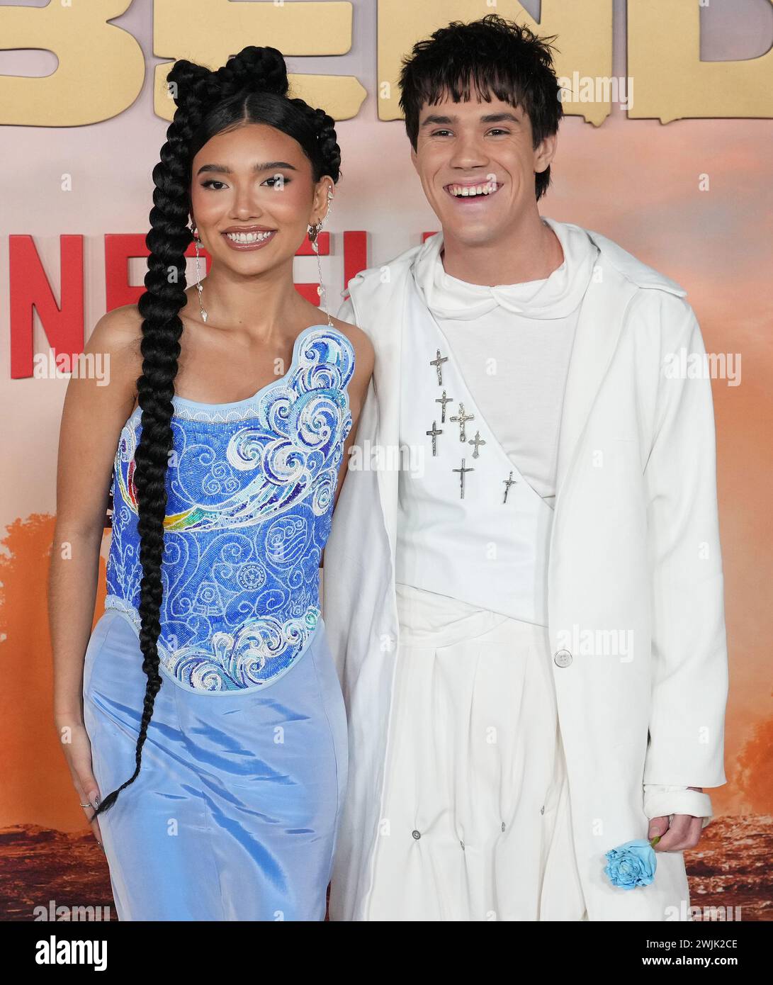 Los Angeles, USA. 15th Feb, 2024. (L-R) Kiawentiio Tarbell and Ian ...