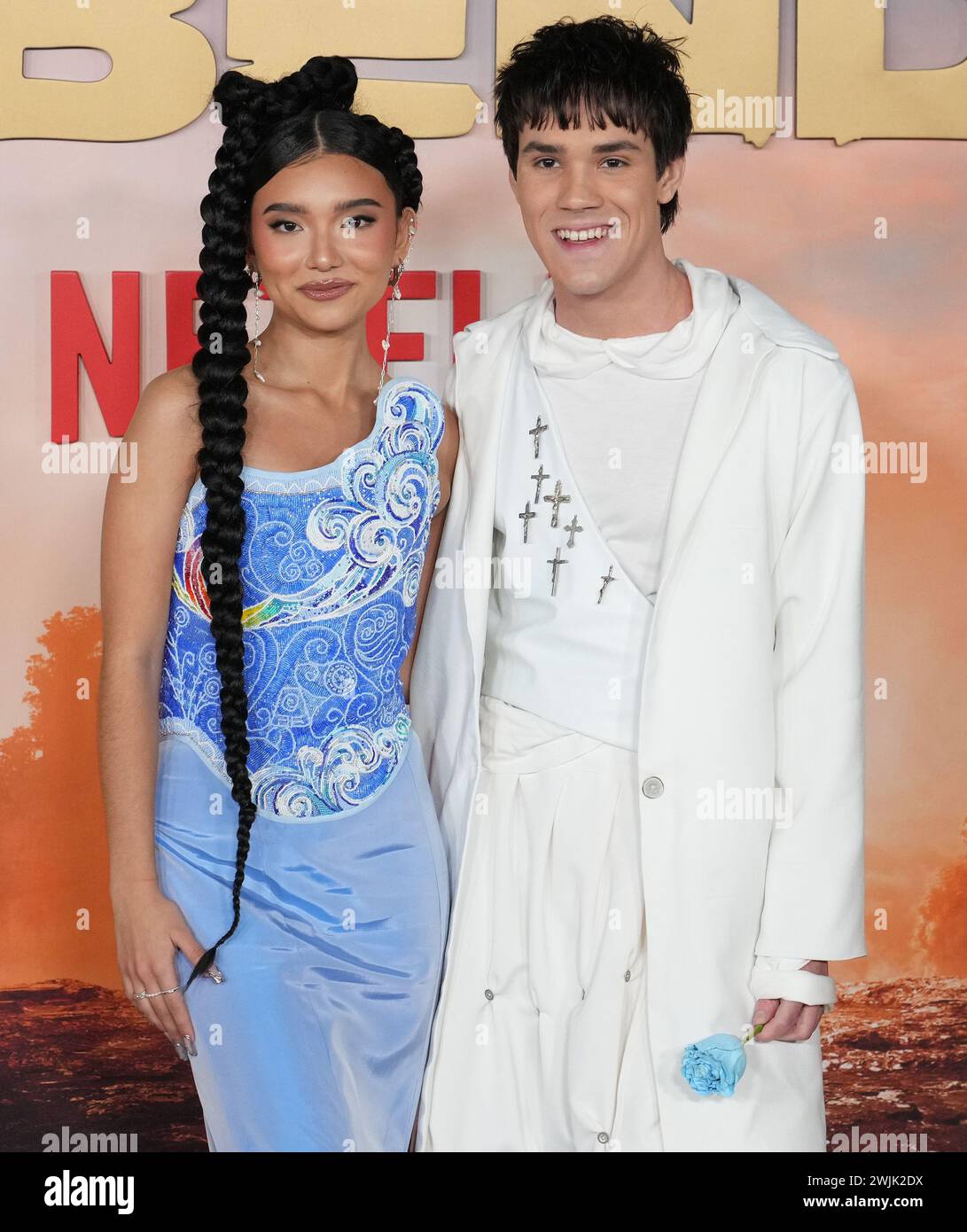 Los Angeles, USA. 15th Feb, 2024. (L-R) Kiawentiio Tarbell and Ian ...