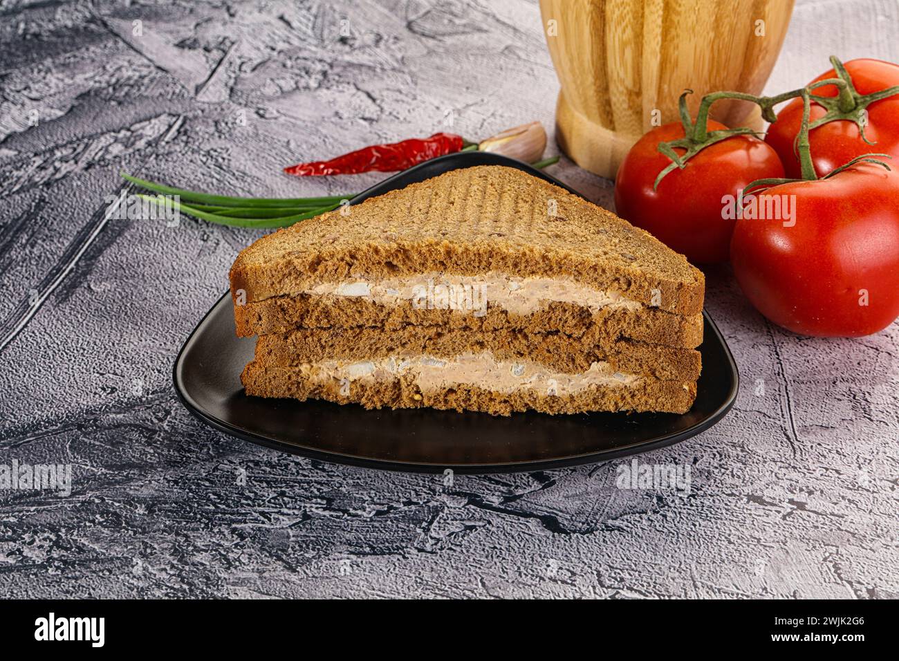 Club sandwich with canned Tuna fish Stock Photo - Alamy