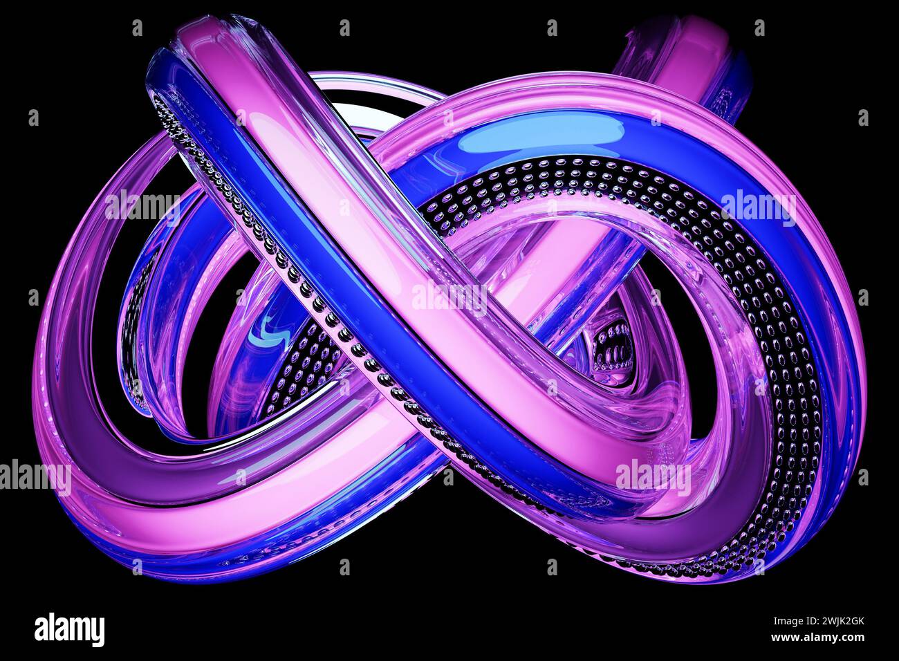 Abstract dynamic colorful shape. 3D illustration and rendering. Elegant ...