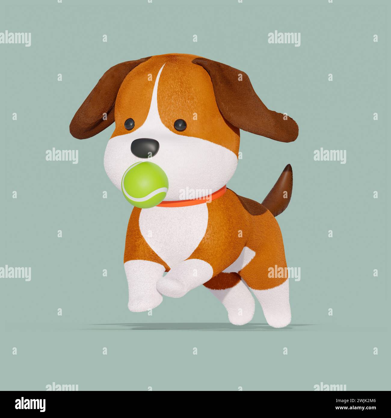 Beagle puppy with ball hi-res stock photography and images - Alamy
