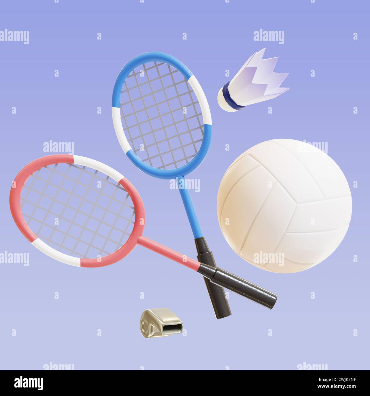 a badminton and volleyball Stock Photo - Alamy