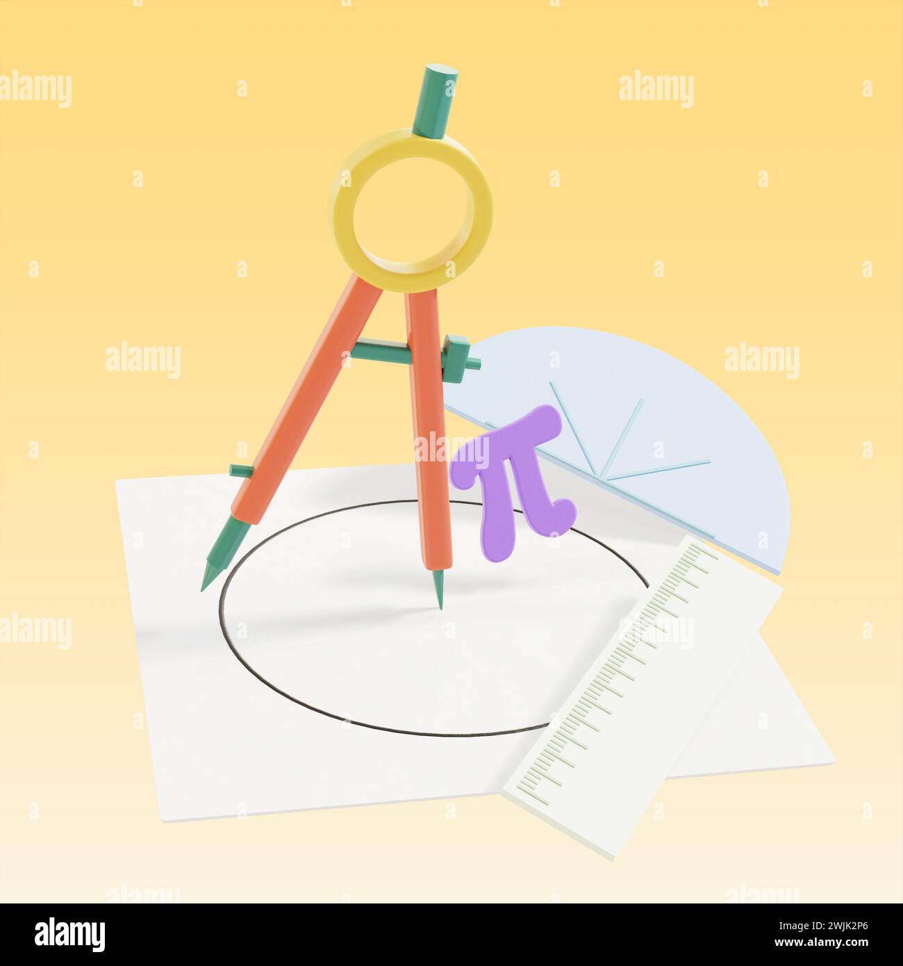 Compass and Pi Stock Photo - Alamy