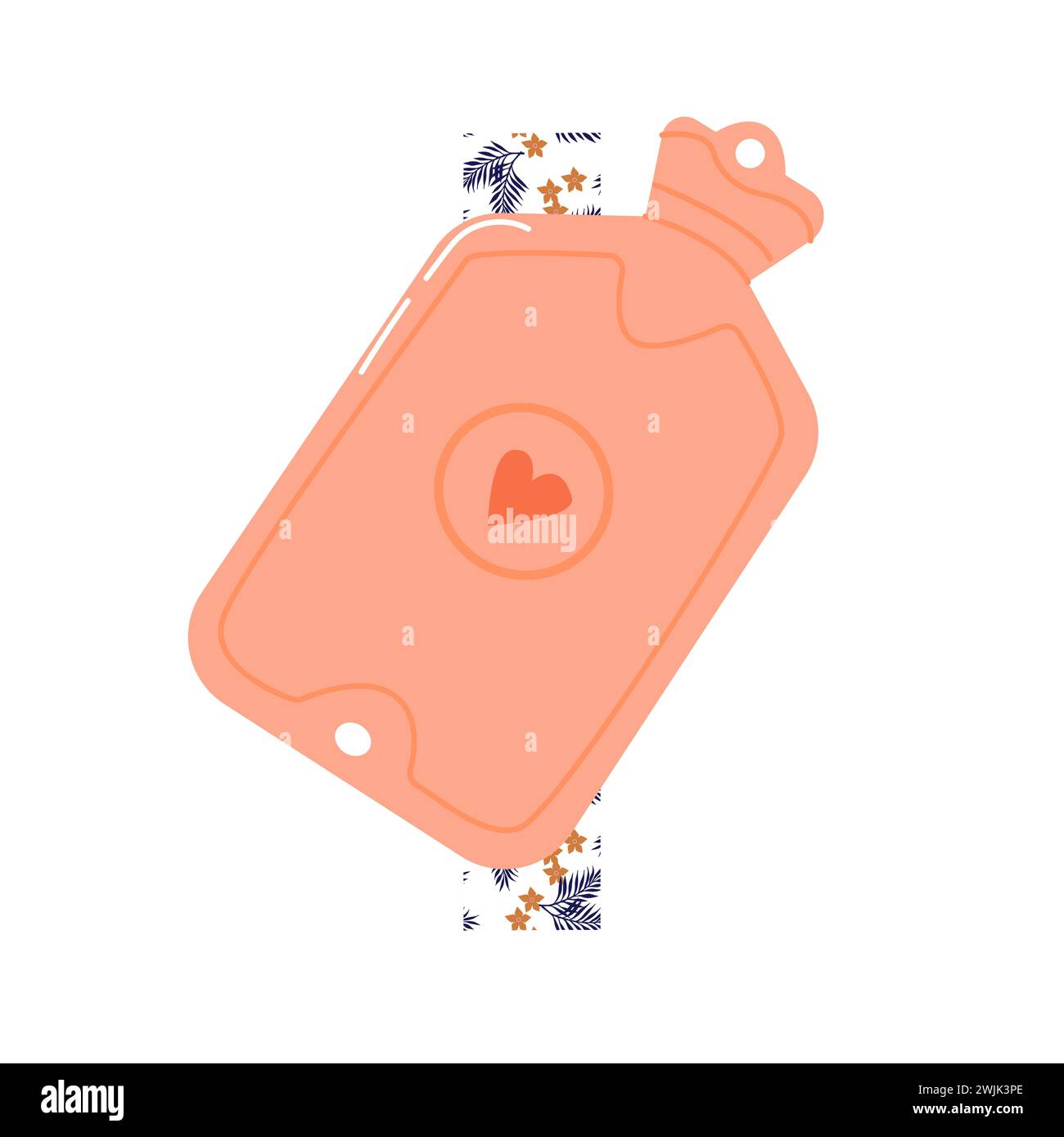 Pink medical warmer - female heating pad icon. Vector illustration ...