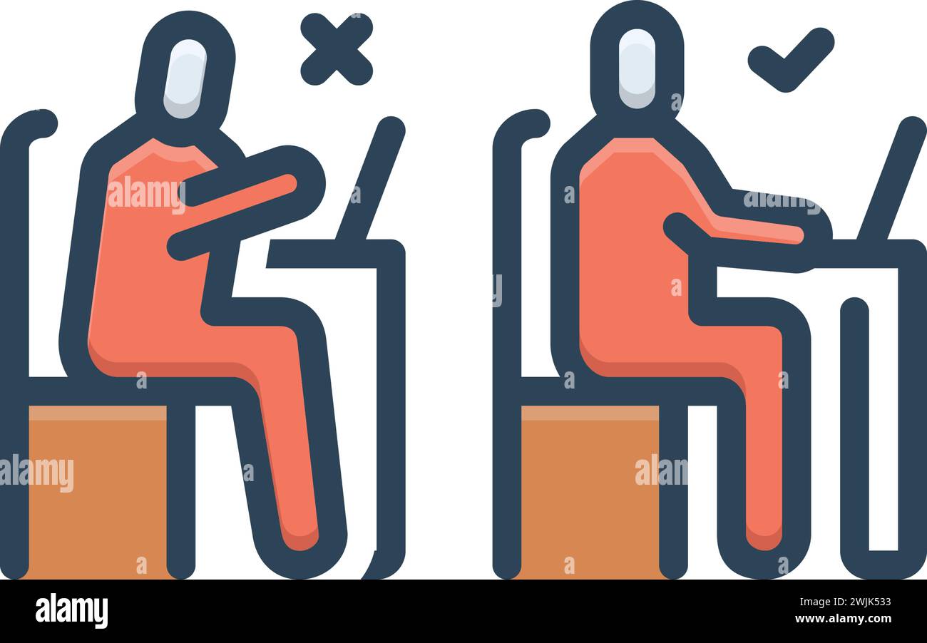 Posture ergonomic Stock Vector Images - Alamy