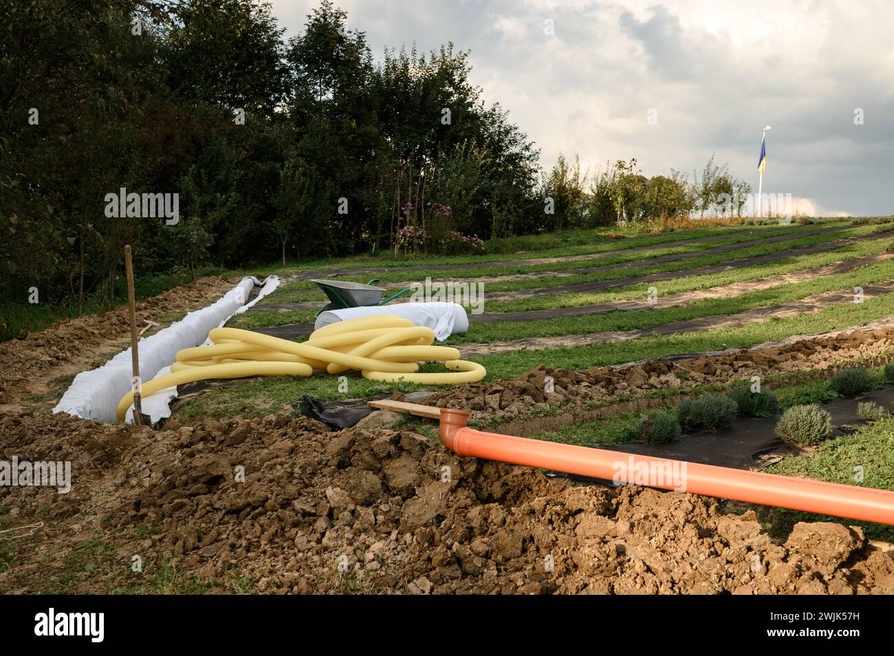 Installing underground conduit hi-res stock photography and images - Alamy