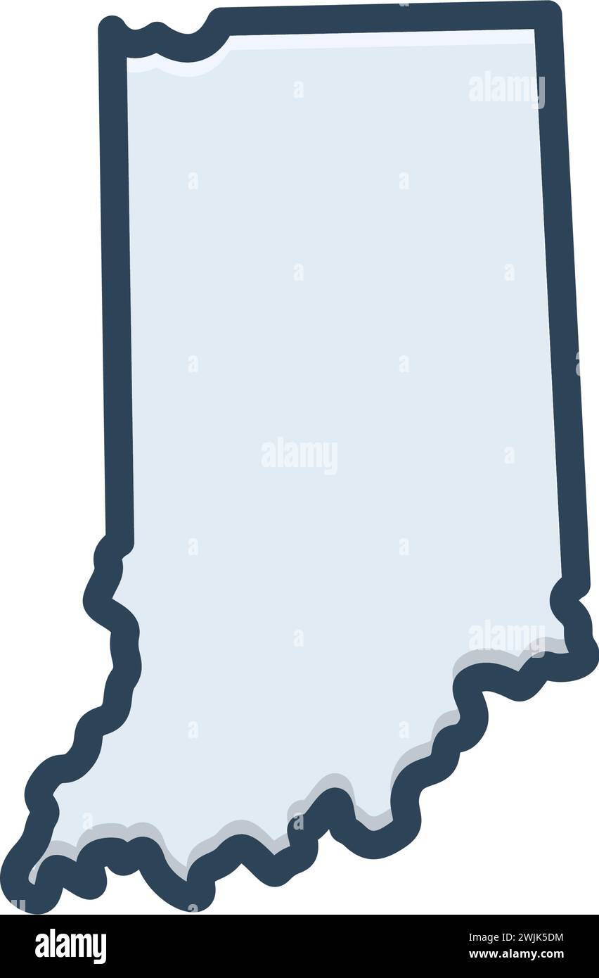 Indiana map hi-res stock photography and images - Alamy