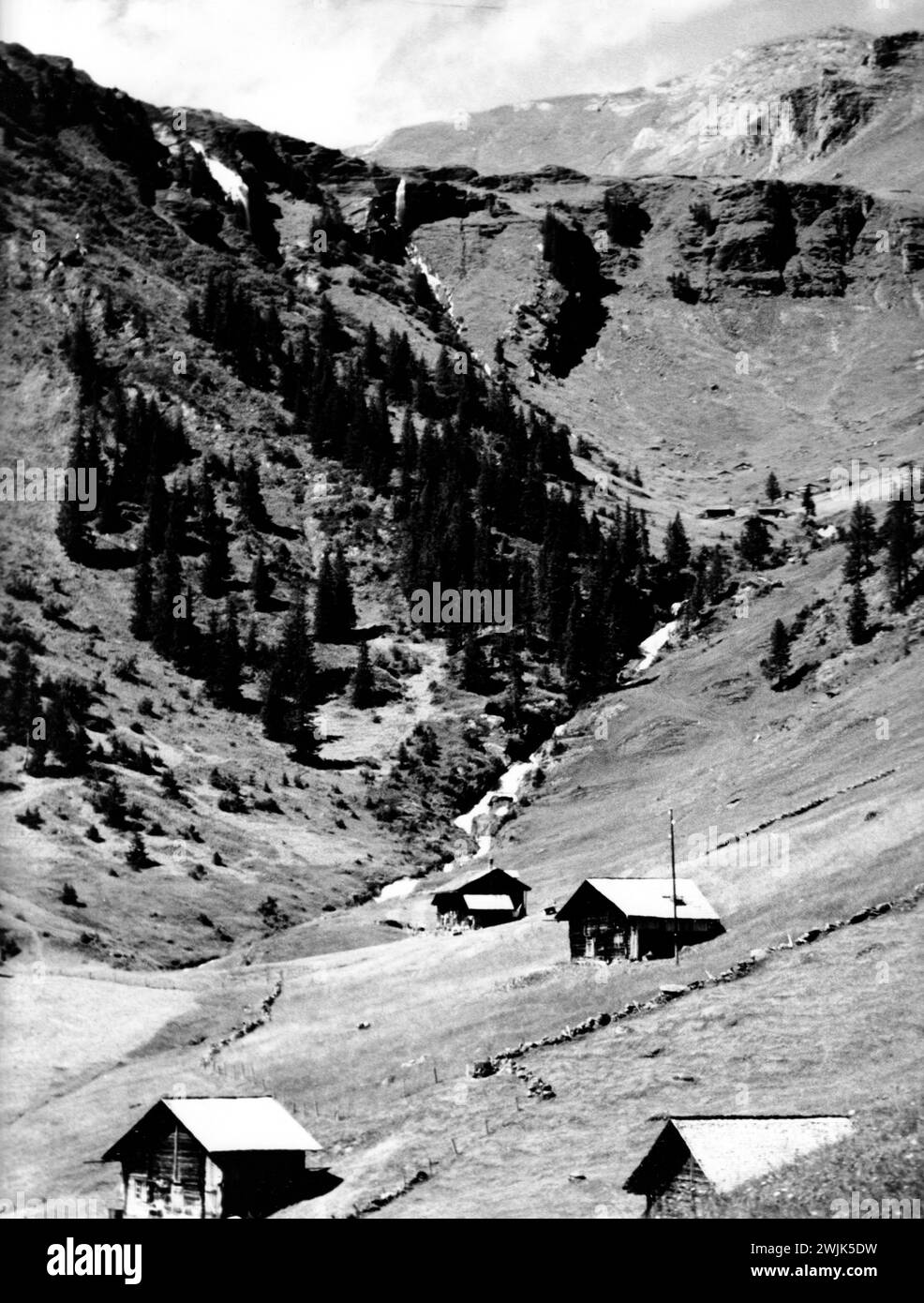 Grindlewald, First Chair Lift, Switzerland - 1954 Stock Photo - Alamy