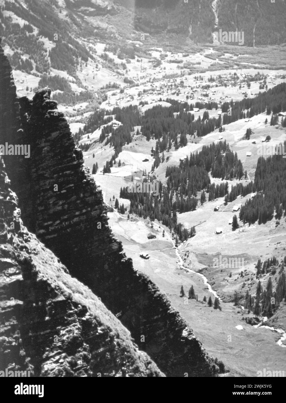 Grindlewald, First Chair Lift, Switzerland - 1954 Stock Photo - Alamy