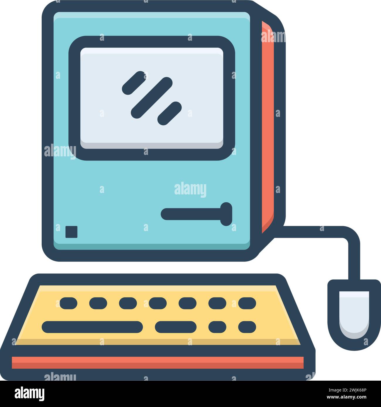Old pc technology Stock Vector Images - Alamy