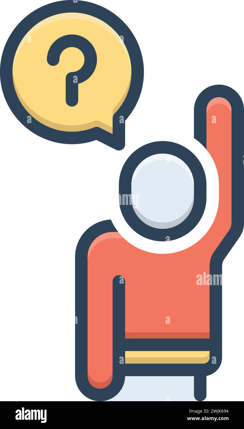 Icon for asked,question arise Stock Vector Image & Art - Alamy