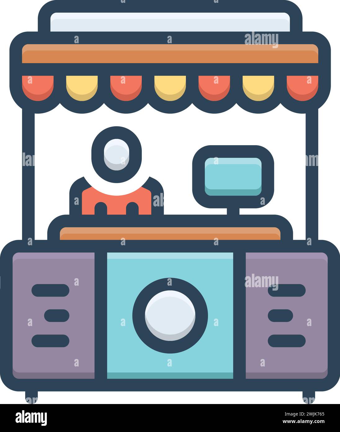 Stall counter Stock Vector Images - Alamy