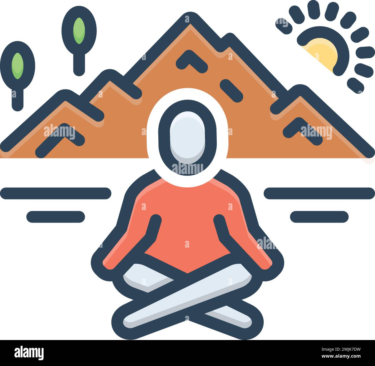 Calm and serene logo Stock Vector Images - Alamy