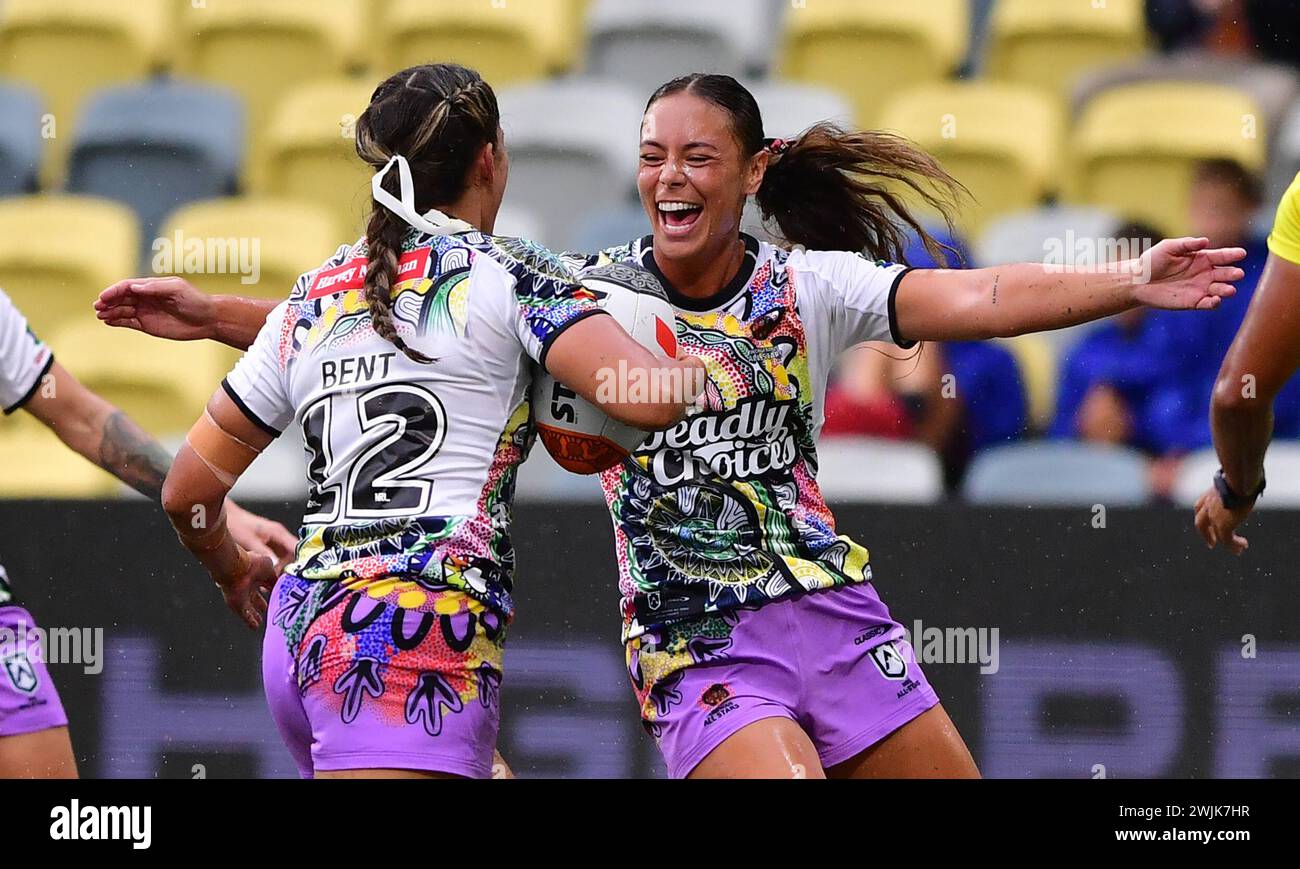 Townsville, Australia. 16th Feb, 2024. Indigenous All Stars player ...