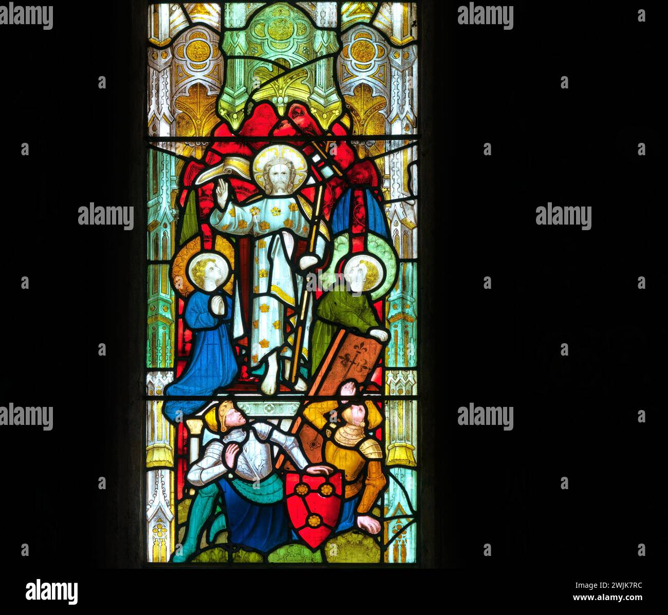 Jesus Christ rises from his tomb three days after his burial Stock ...