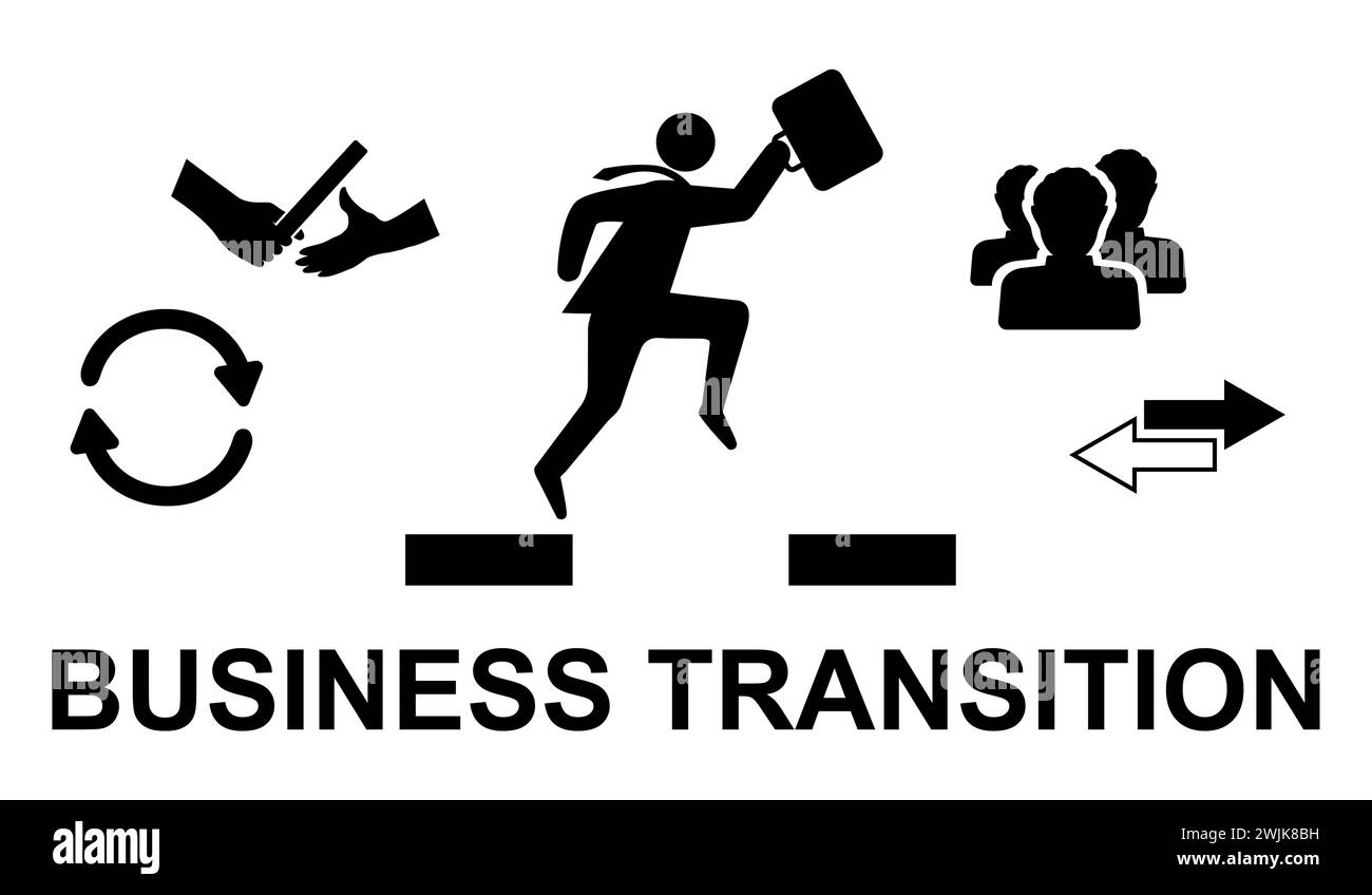 Illustration of a business transition concept Stock Photo - Alamy