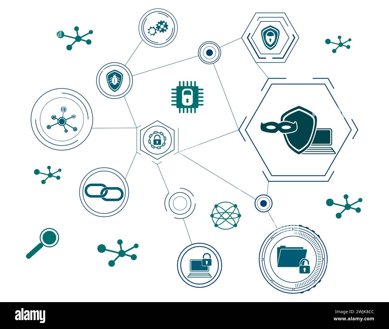 Cybersecurity icons hi-res stock photography and images - Alamy