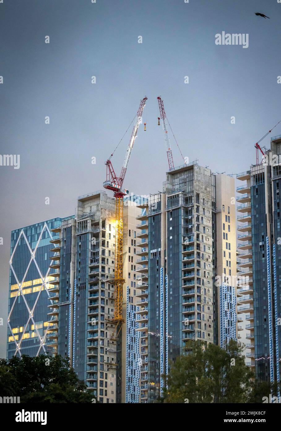 Tel Aviv, Israel. 15th Feb, 2024. New high-rise buildings in Tel Aviv ...