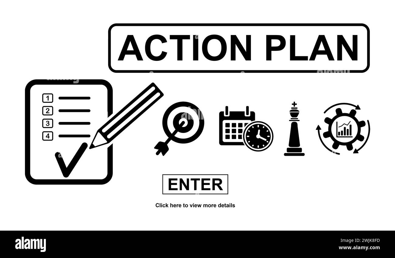 Illustration of an action plan concept Stock Photo - Alamy
