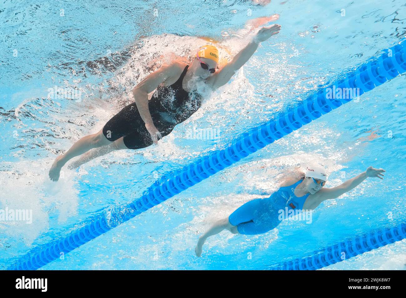 Kiah Melverton of Australia, left, and Ma Yonghui of China, right ...