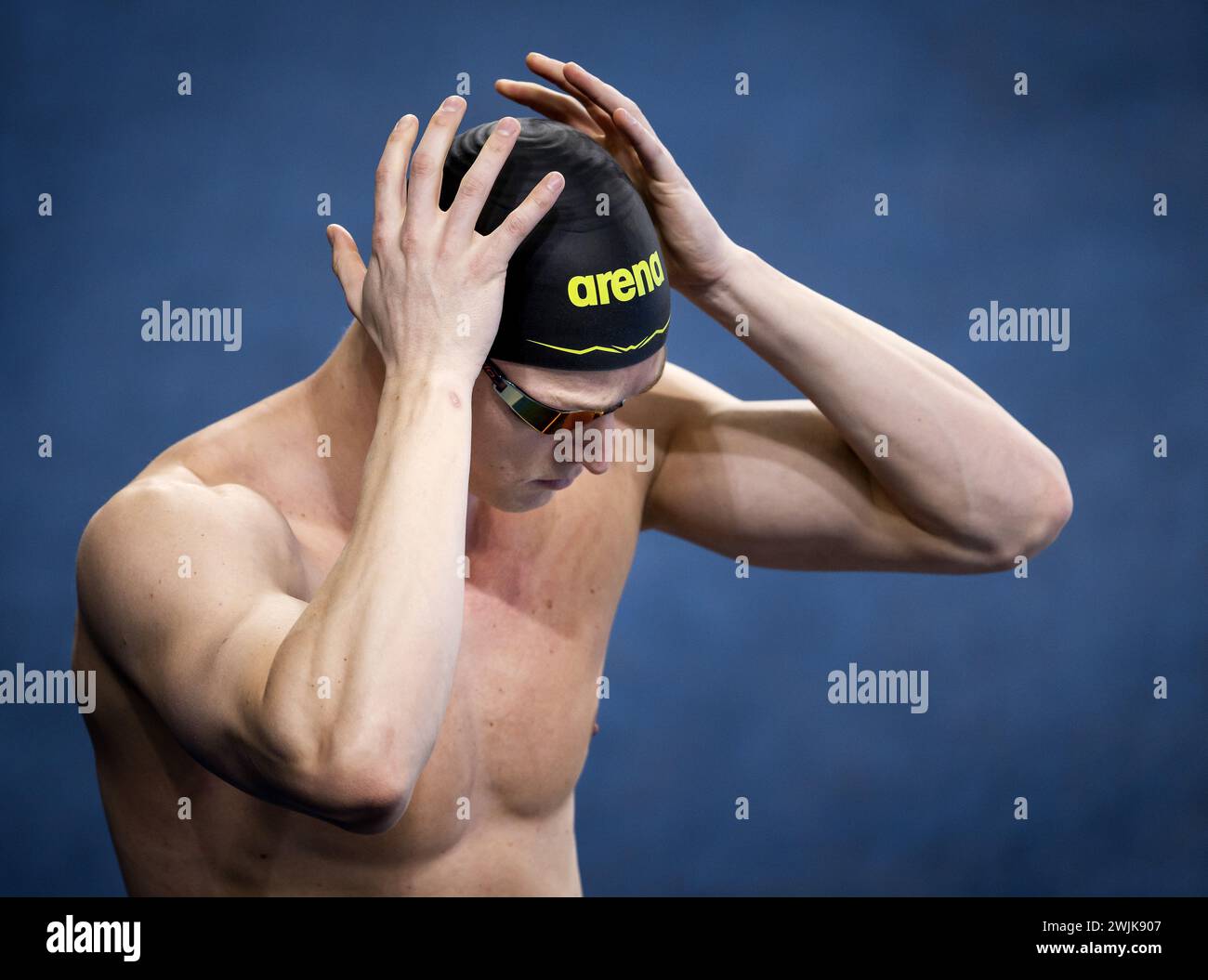DOHA - Thom de Boer prior to the 50 free men during the sixth day of ...