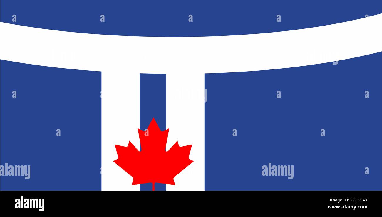 The city Flag Of Toronto Canada with motif Stock Photo - Alamy