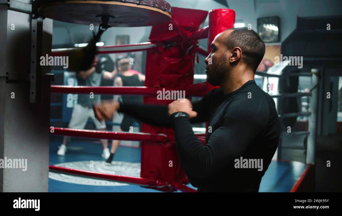 Athlete trains before fight boxer hi-res stock photography and images ...