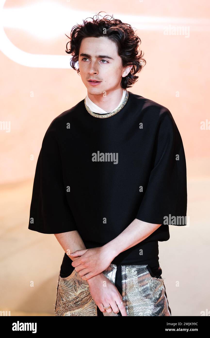Leicester Square, London, UK. 15th Feb, 2024. Timothée Chalamet ...