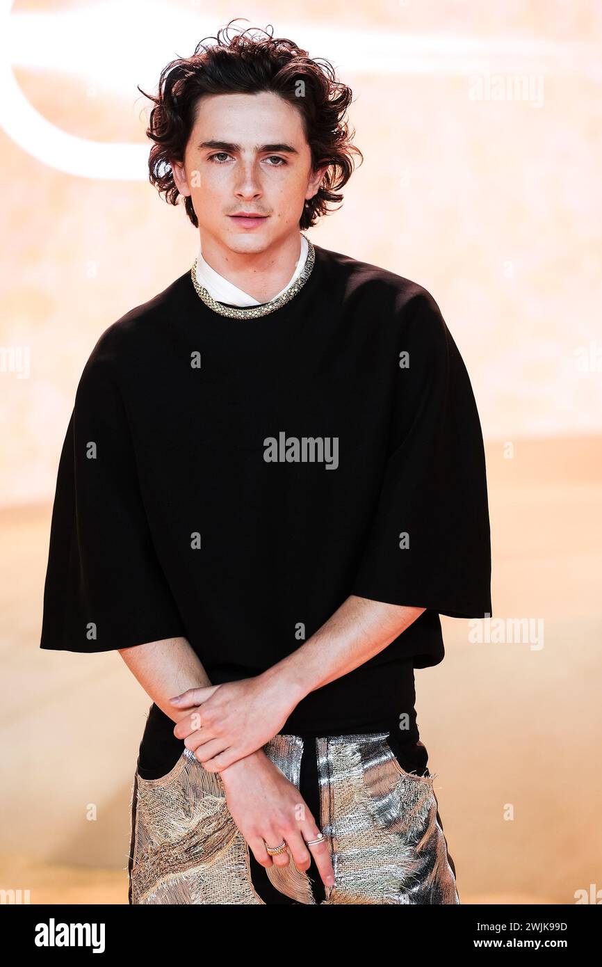 Leicester Square, London, UK. 15th Feb, 2024. Timothée Chalamet ...