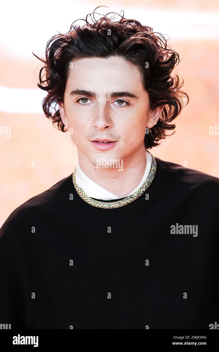 Leicester Square, London, UK. 15th Feb, 2024. Timothée Chalamet ...