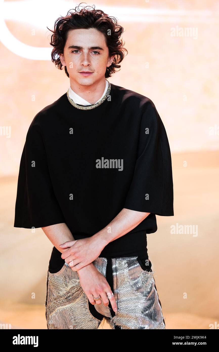 Leicester Square, London, UK. 15th Feb, 2024. Timothée Chalamet ...