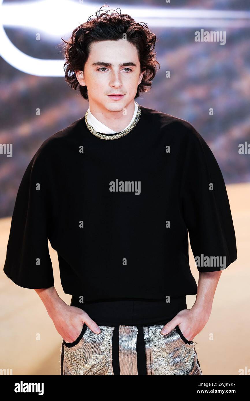 Leicester Square, London, UK. 15th Feb, 2024. Timothée Chalamet ...