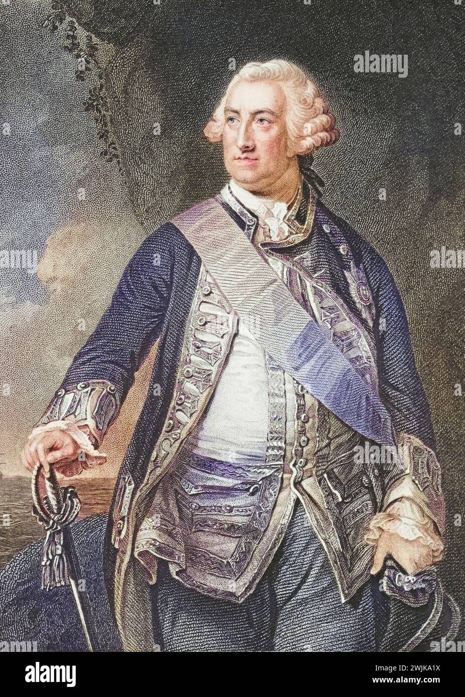 Edward Hawke 1. Baron Hawke, 1705 - 1781, Admiral in der britischen ...