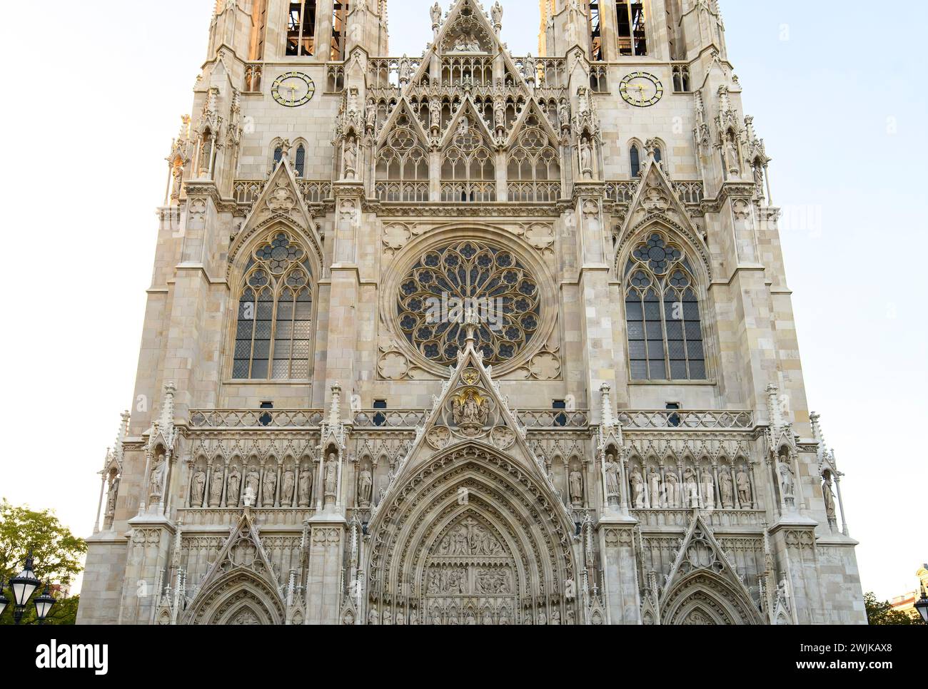 Votivkirche or Votive Church in Vienna, Austria. Famous Neo-Gothic ...
