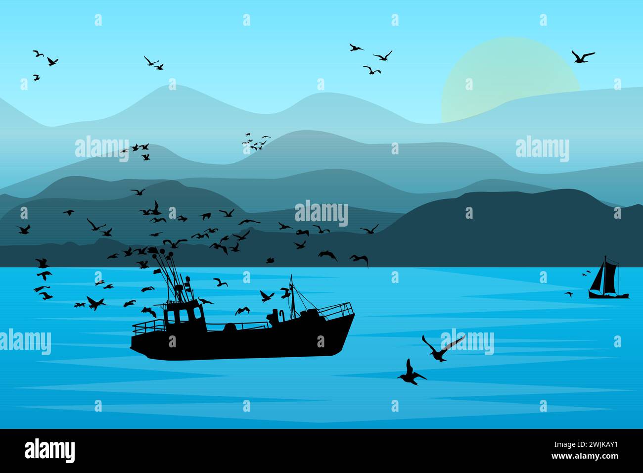 Marine inlet Stock Vector Images - Alamy